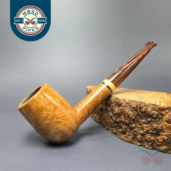 Herriot Pipes Smooth Billiard w/ Boxwood Handmade Briar Pipe, New ...