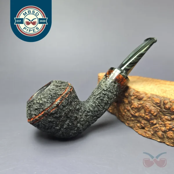 Herriot Pipes Rusticated Rhodesian Nosewarmer Handmade Briar Pipe, New ...
