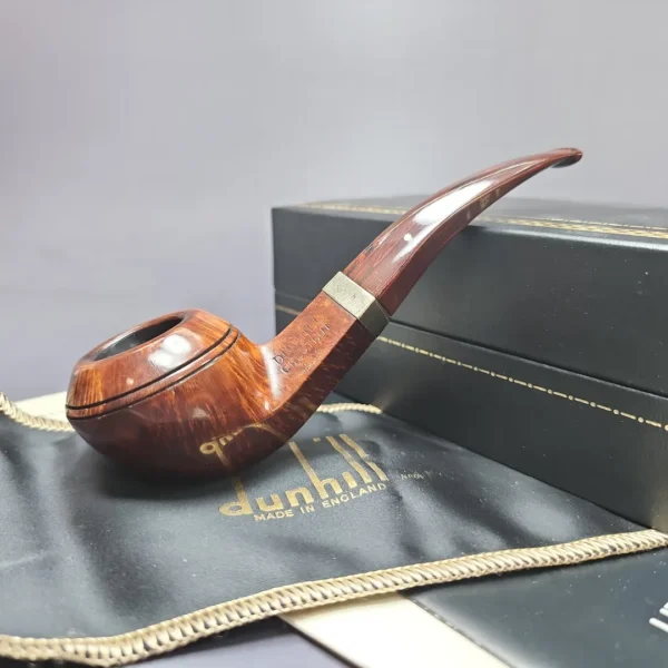 Dunhill 1990 Chestnut 3108 Smooth Bulldog w/ 9kt Gold Estate Briar Pipe ...