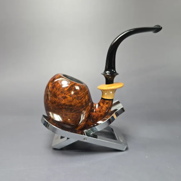 C-Pipe Smooth Oom Paul w/ Olivewood Handmade Briar Pipe, New - MBSD Pipes