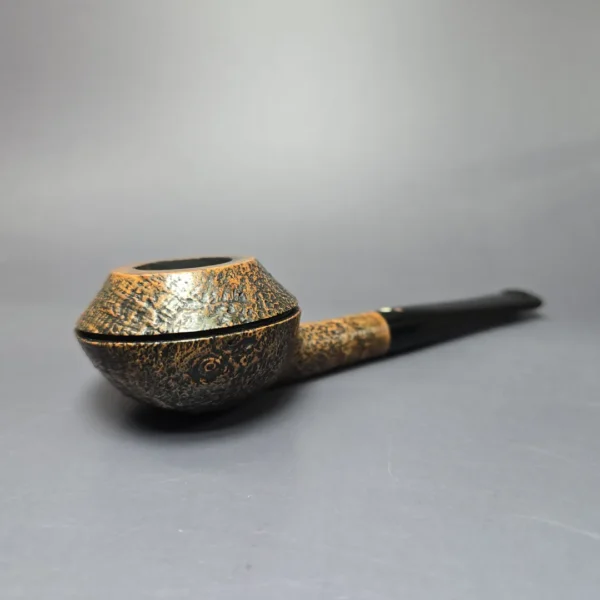 Luciano 2010 Squat Sandblasted Rhodesian Estate Briar Pipe, Italian ...