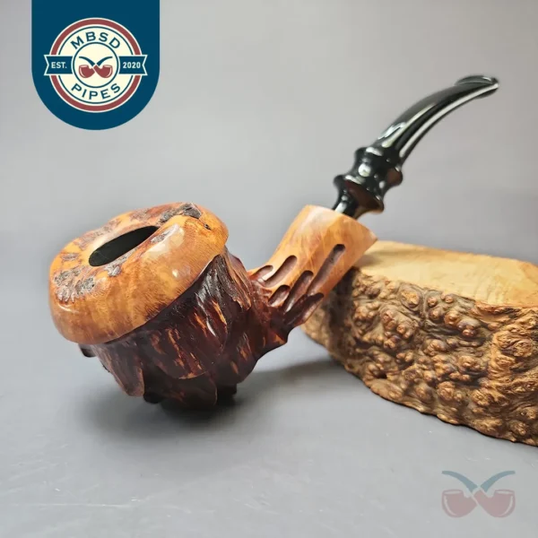 Nording Spruce Cone Partially Rusticated Freehand Estate Briar Pipe ...