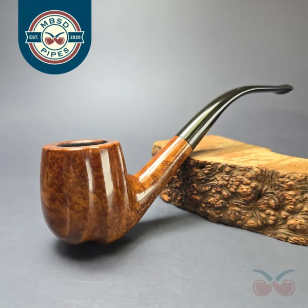 Edward's Large Smooth Fluted Bent Billiard Estate Briar Pipe, American ...