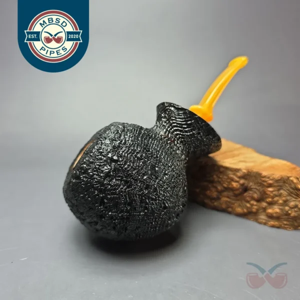 Buckeye Pipes Hand Made Sandblasted Fugu Sitter Briar Pipe, New - MBSD ...