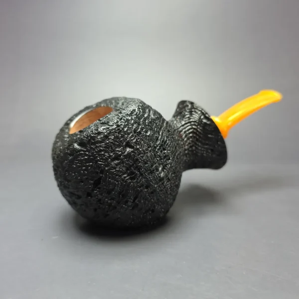 Buckeye Pipes Hand Made Sandblasted Fugu Sitter Briar Pipe, New - MBSD ...
