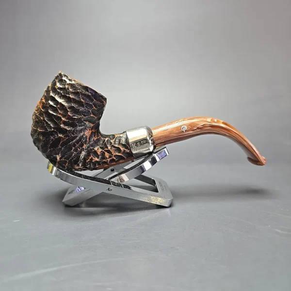 Peterson Derry 69 Rusticated Bent Billiard Estate Briar Pipe, Irish ...