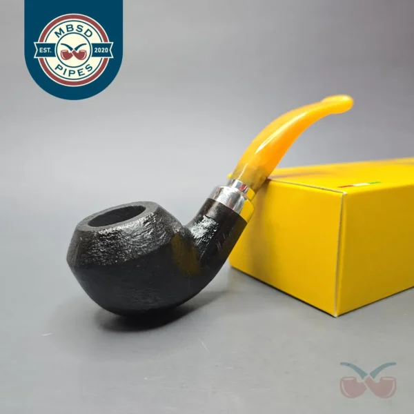Molina Ambra 103 Sandblasted Rhodesian Briar Pipe, New, 9mm - MBSD Pipes