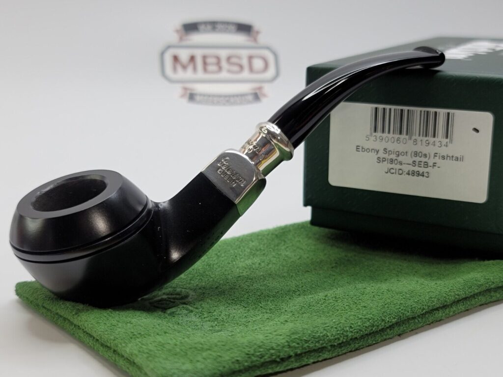 Peterson Ebony Spigot Smooth 80s Briar Tobacco Pipe, Fishtail [SOLD OUT ...