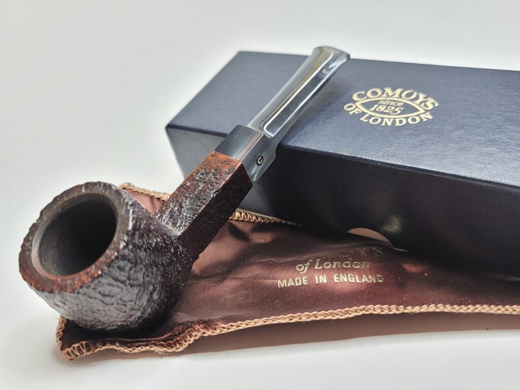 1970s Comoy's Silver Cloud 497 Rusticated Pot Estate Briar Tobacco Pipe ...