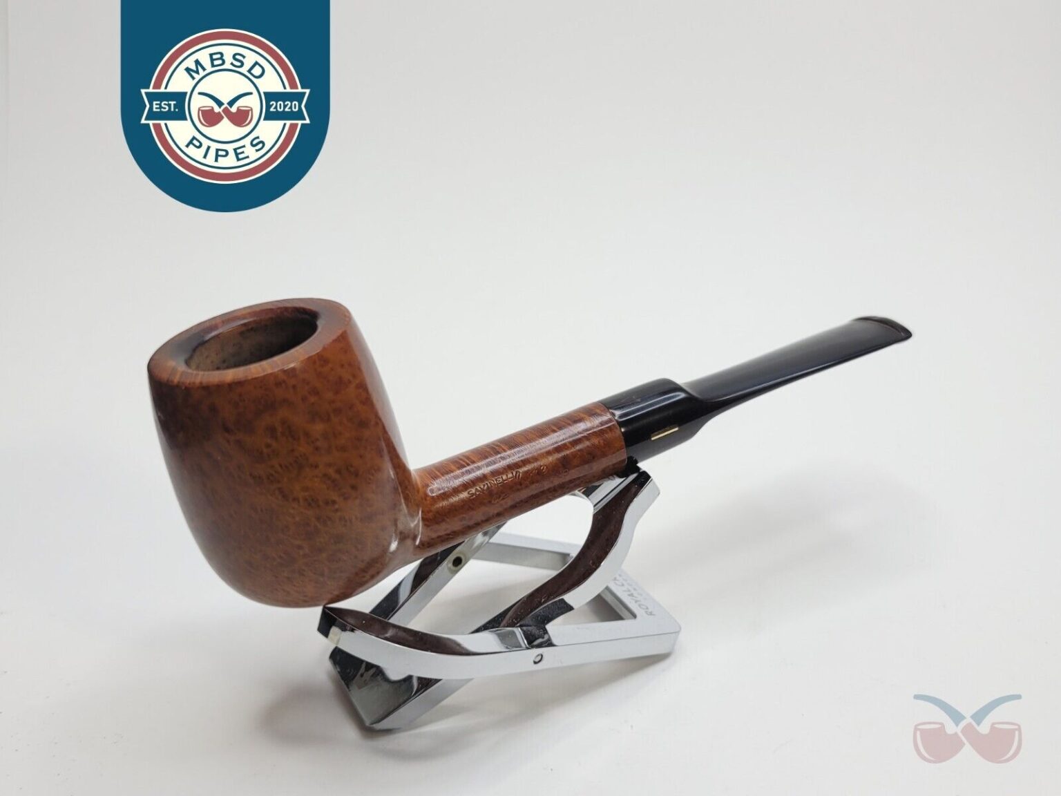 Savinelli De Luxe 127 Straight Billiard Estate Briar Tobacco Pipe, Italy