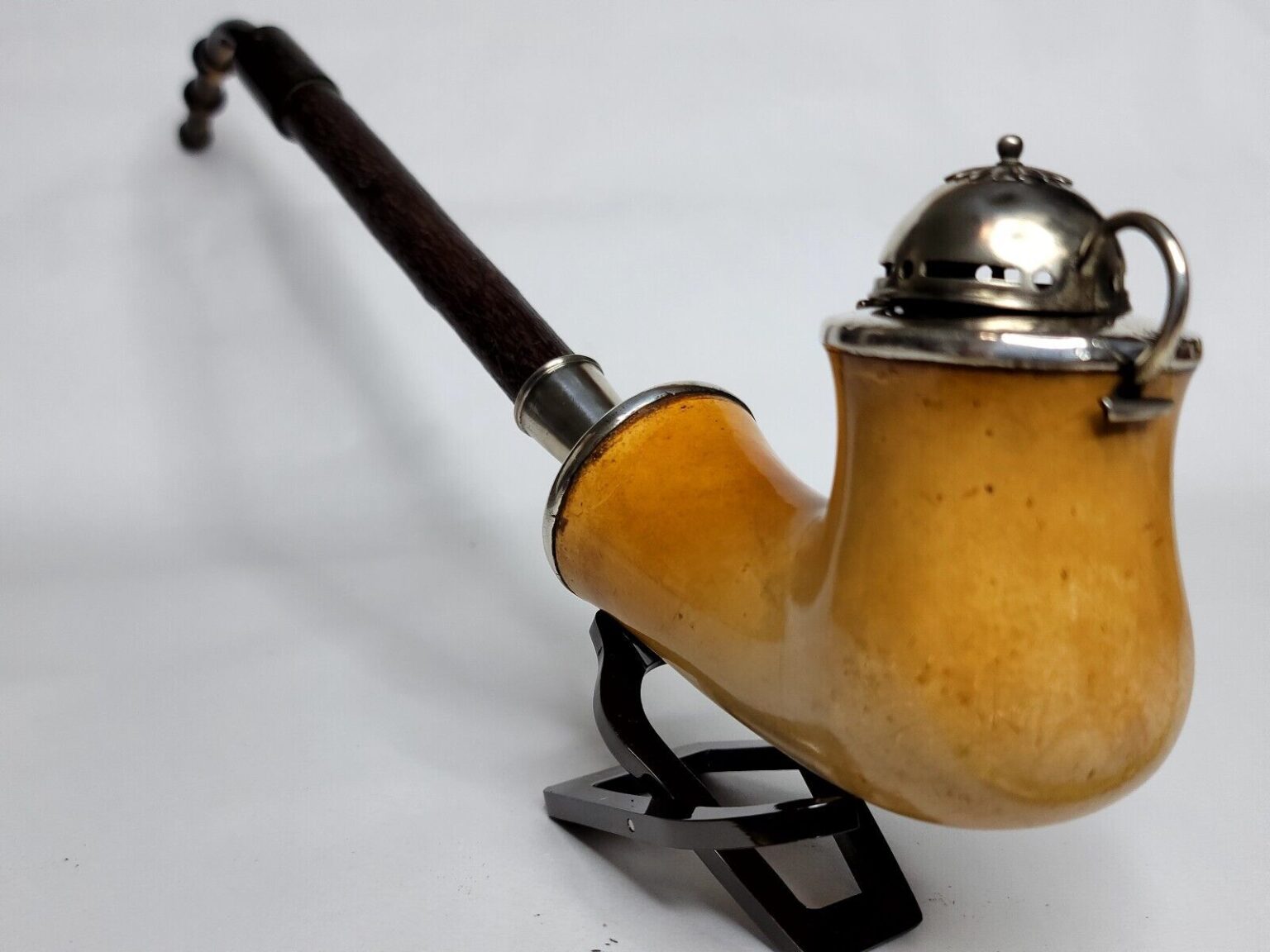 Antique 19th Century Victorian Meerschaum Tobacco Pipe With Cherry Wood ...