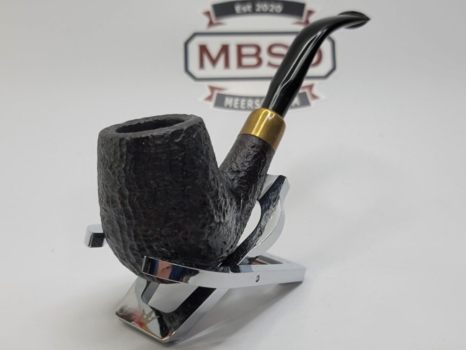 Stanwell De Luxe 83M, Sandblasted Army Mount Bent Billiard, Danish ...